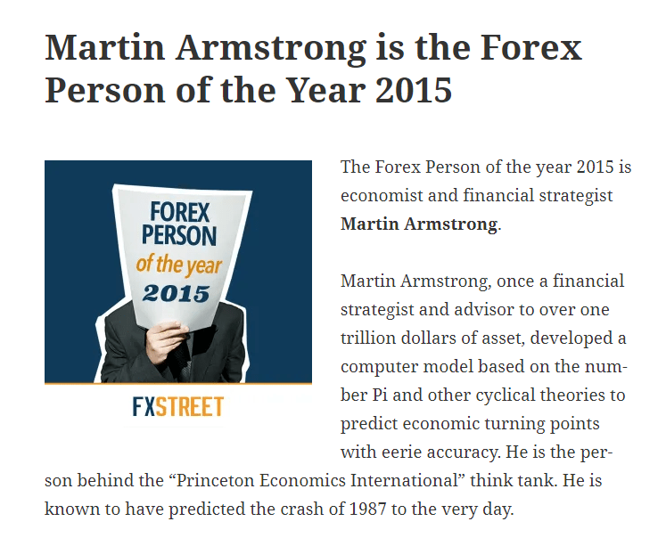 About Martin Armstrong | Armstrong Economics