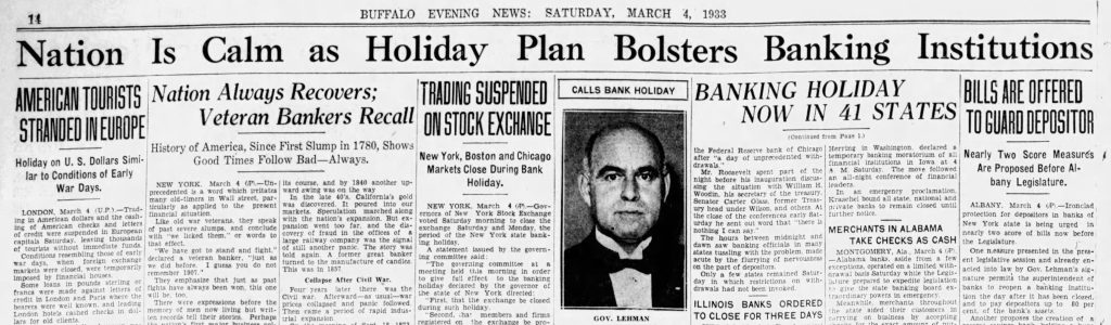 The 1933 Bank Holiday - Can It Happen Again? | Armstrong Economics