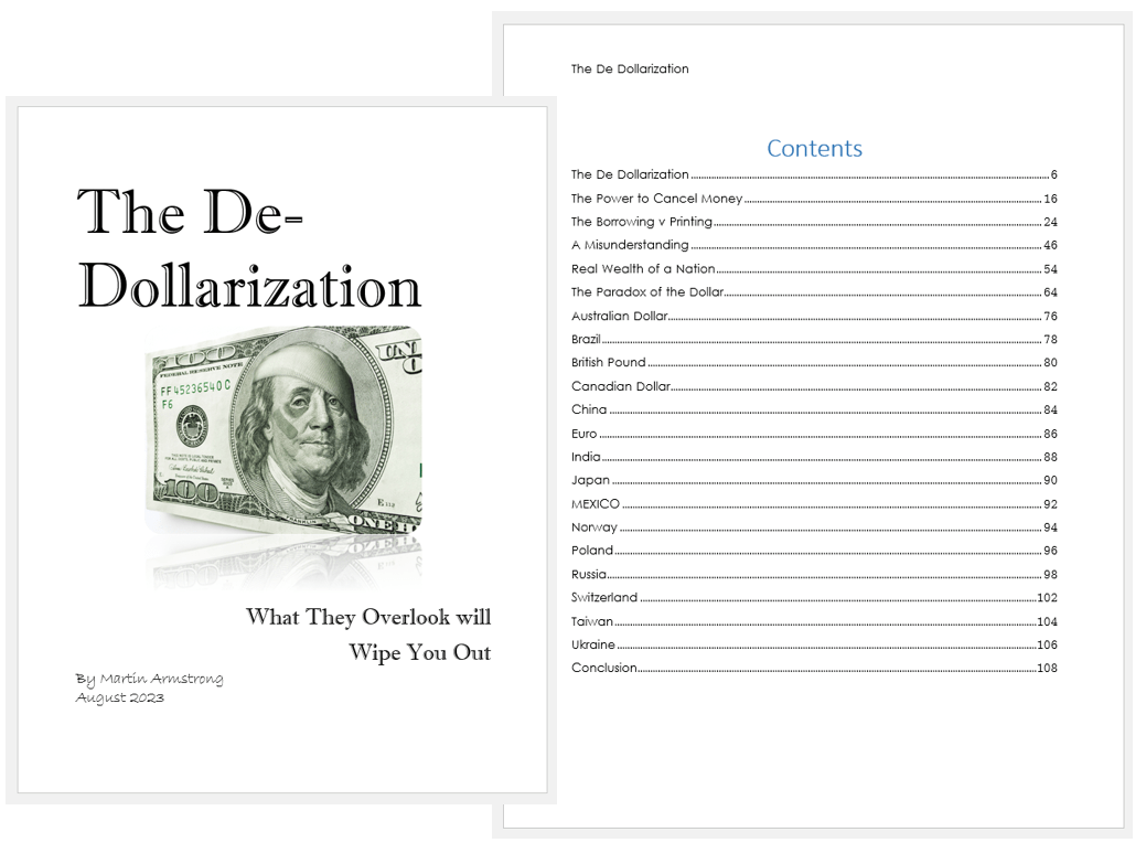 The De-Dollarization | Armstrong Economics
