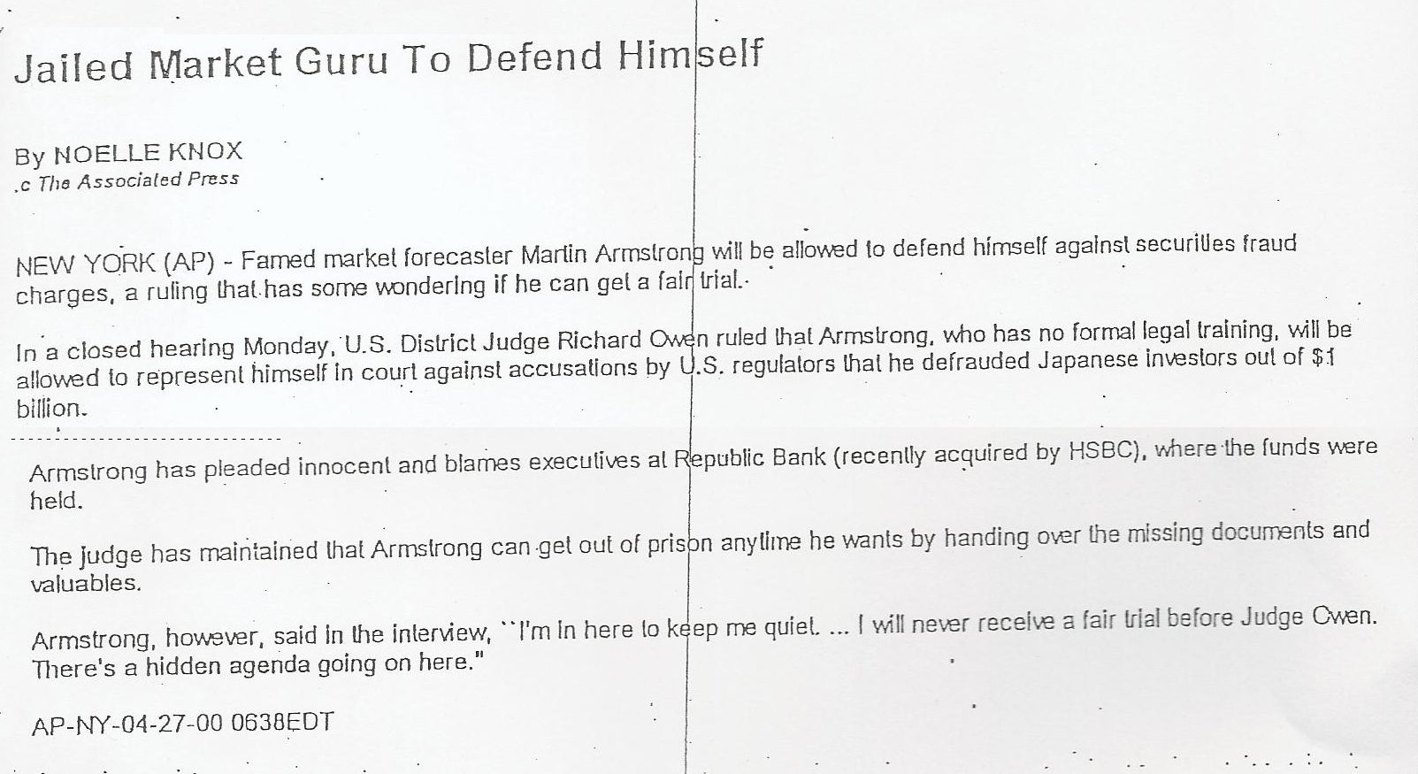 About Martin Armstrong | Armstrong Economics