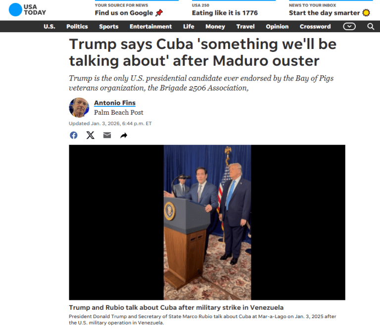 The 2026 Venezuela/Cuban Missile Crisis | SGT Report